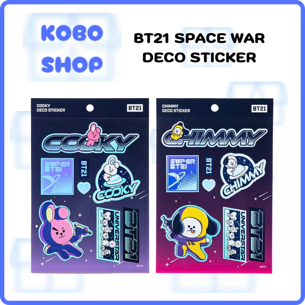 Nhãn dán BT21 SPACE WAR DECO STICKER | Shopee Việt Nam