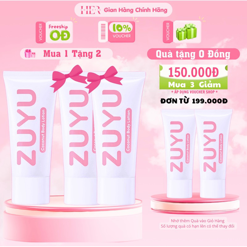 Kem Dưỡng Trắng Da Body ZUYU [Mua 1 Hộp tặng 2 Hộp ] . Kem Baby Body ...