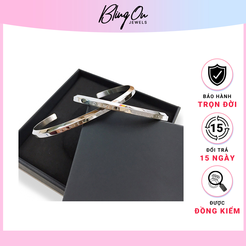 Vòng Lắc Tay Đôi Cuff DW Unisex Bản Đẹp Không Gỉ Twenty Jewelry Vòng Tay Đôi Cuff DW Nam Nữ Tình ...