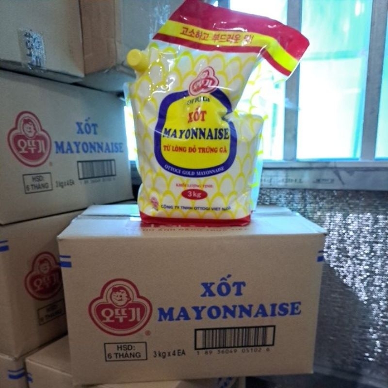 (Mua 2 giảm sốc) SỐT MAYONNAISE OTTOGI 3 KG (SIÊU TIẾT KIỆM), xốt mayonaise otoki 3 kg, xốt ...