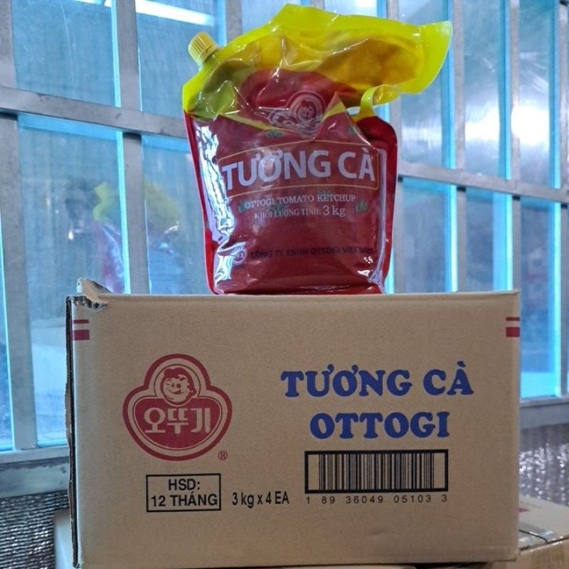 (Mua 2 giảm sốc) Sốt cà chua 3 kg, tương cà 3 kg Ottogi, xốt cà chua 3 kg ochef sỉ giá thùng ...