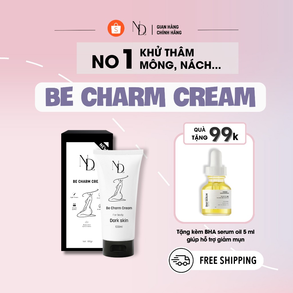Kem làm mờ thâm mông body đa năng BE CHARM CREAM 100ml ND dưỡng ẩm, săn ...