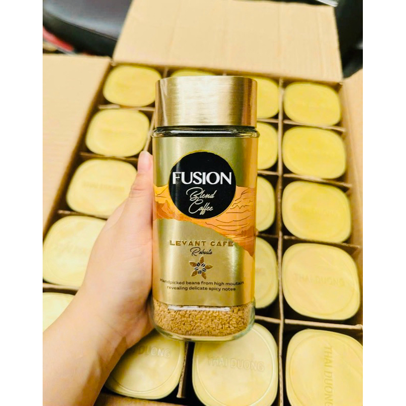 Cà phê Levant Fusion hộp thuỷ tinh 90g (màu đỏ, vàng) | Shopee Việt Nam