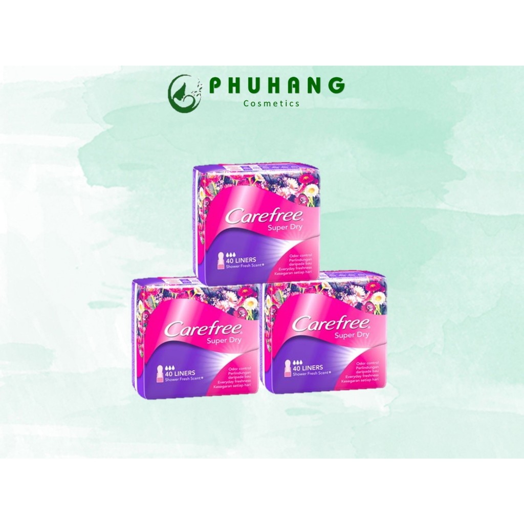 (Combo 4 gói) BVS hàng ngày CAREFREE Super Dry 40 miếng |Băng vệ sinh ...
