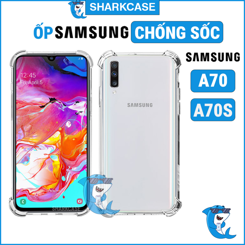 Ốp lưng Samsung A70, A70S silicon trong suốt dẻo cao cấp chống sốc va ...