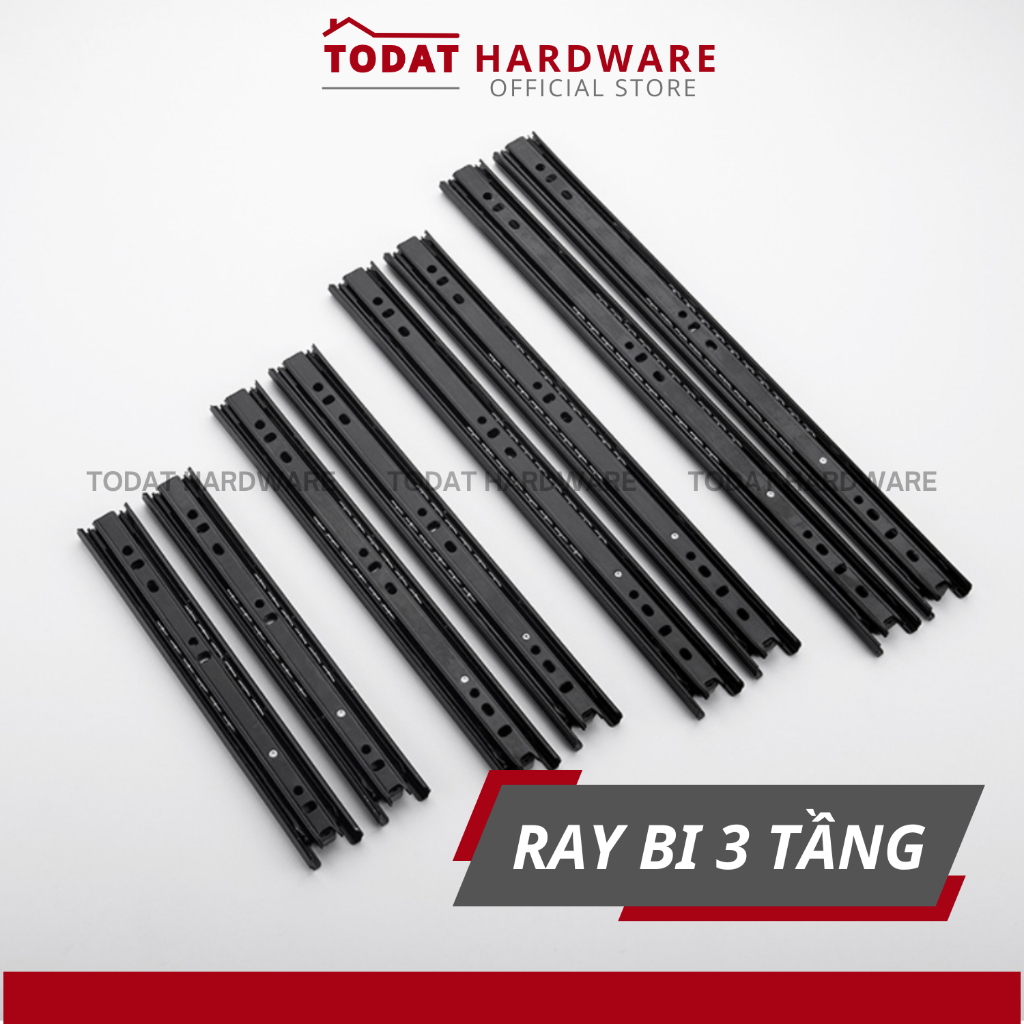 [2bi ZUB] Ray bi ngăn kéo tủ màu ĐEN/ TRẮNG bản 35mm đủ kích thước (giá ...