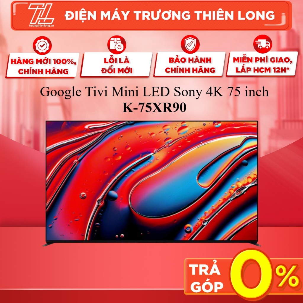 [Miễn Phí Lắp Đặt Để Bàn HCM] K-75XR90 - Google Tivi QLED Mini LED Sony 4K 75 inch | Shopee Việt Nam