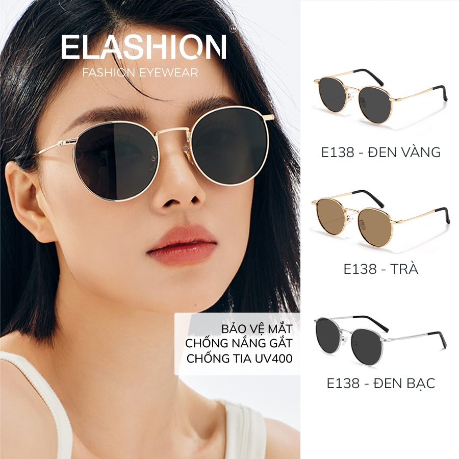 Kính râm nam nữ ELASHION, kính mát có kiểu dáng cổ điển chống tia UV hiệu quả bảo vệ mắt - E138 ...