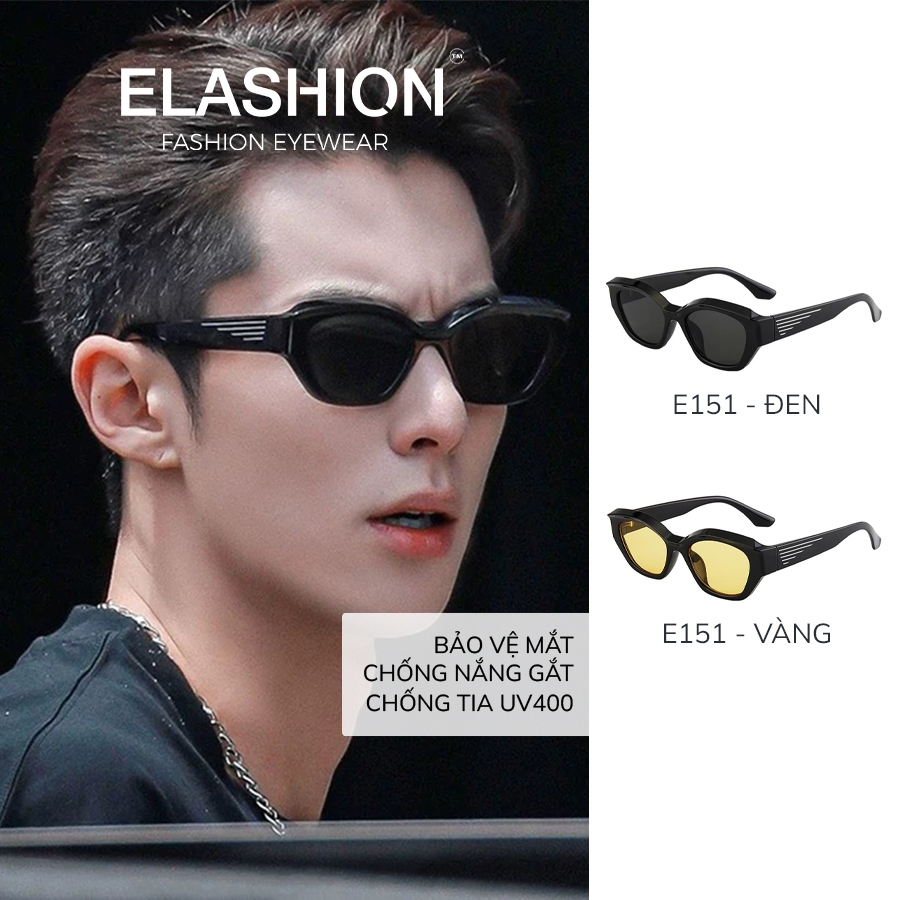 Kính mát nam nữ ELASHION, kính râm phong cách thời trang hiện đại bền bỉ, chống tia UV - E151 ...