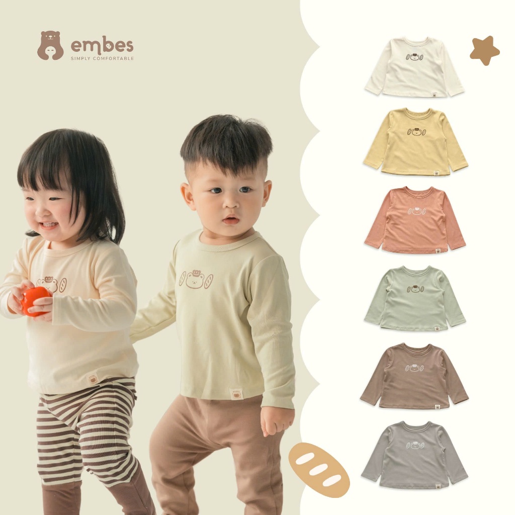 Áo Dài Tay Thu Đông Embes Dành Cho Bé Trai Bé Gái Chất Thun Cotton Mềm ...