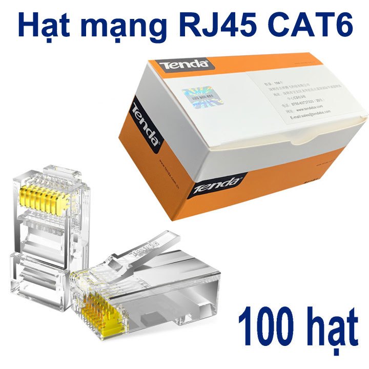 Đầu Mạng RJ45 TENDA CAT6 (Hộp 100 cái) - Hạt mạng | Shopee Việt Nam