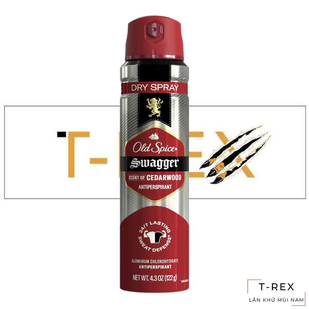 Xịt Giữ Khô Old Spice Sweat Defense Stronger Swagger Dry Spray 122Gr ...