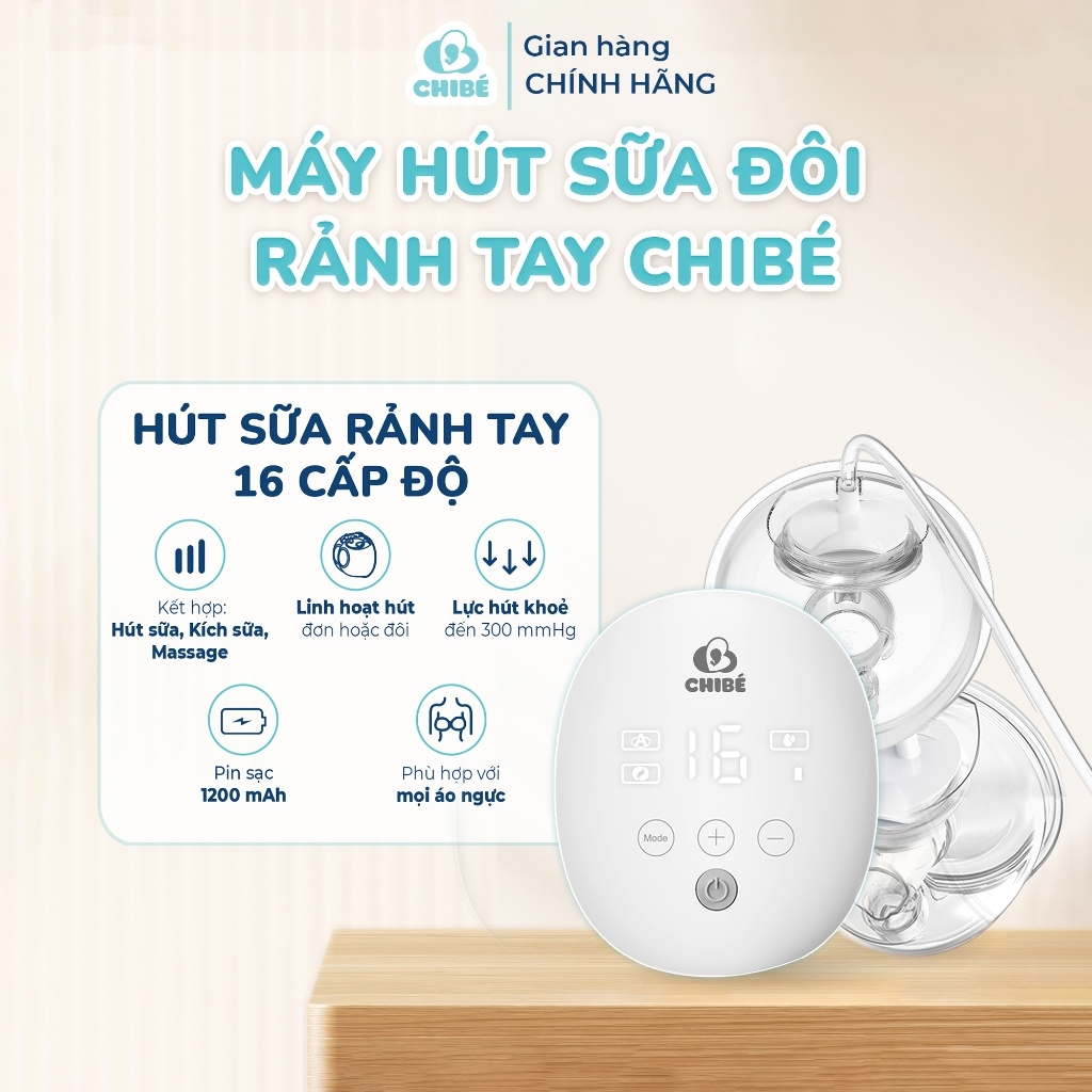MÁY HÚT SỮA ĐÔI RẢNH TAY CHIBÉ CB010-BH 18 tháng | Shopee Việt Nam