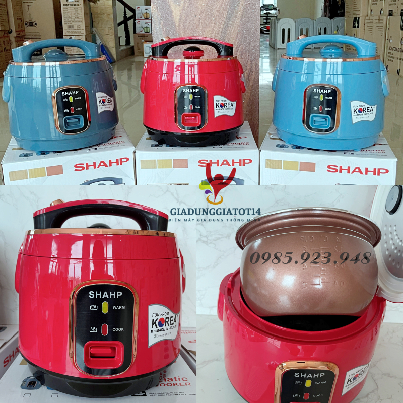 Nồi cơm điện mini SHAHP SP557-Dung tích 1L-1L2-1L8-Lòng niêu hợp kim ...