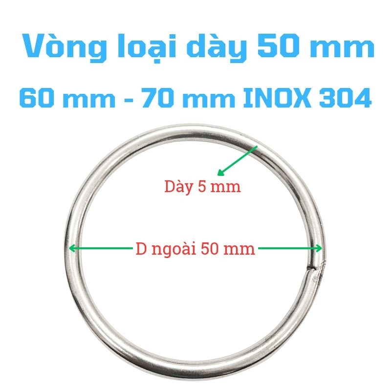 Vòng Inox 304 - Phi 50mm -60mm - 70mm | Shopee Việt Nam