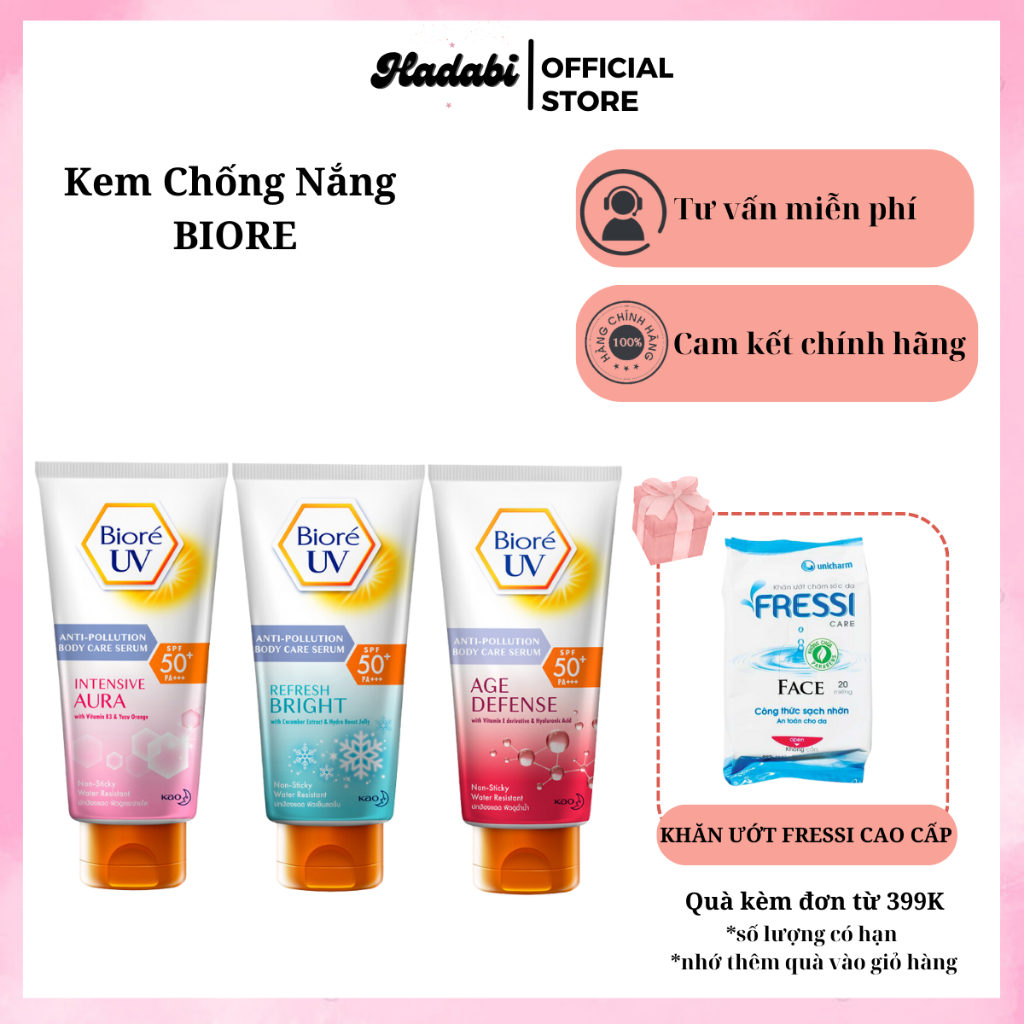 Serum Chống Nắng Body Biore SPF50/PA+++, Kem Chống Nắng Biore UV Body ...