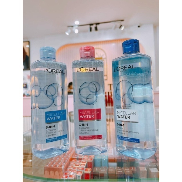 Nước tẩy trang Loreal - L'Oreal Paris 3-in-1 Micellar Water - 400ml - Chính Hãng | Shopee Việt Nam