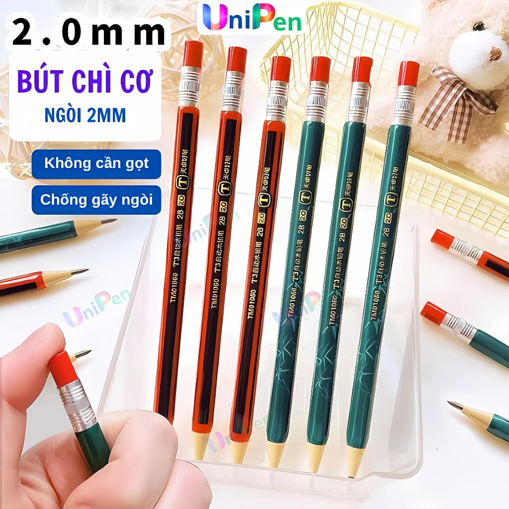 Combo 3 Bút chì bấm, viết chì cơ 2B ngòi 2.0mm khó gãy dạng bấm tiện ...