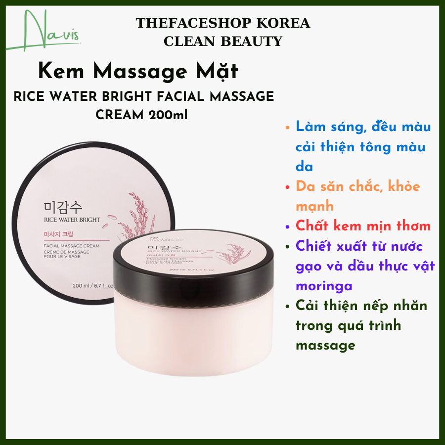 [ Date 2/2027 ] Kem Massage Mặt Làm Sáng Da Chiết Xuất Từ Gạo ...