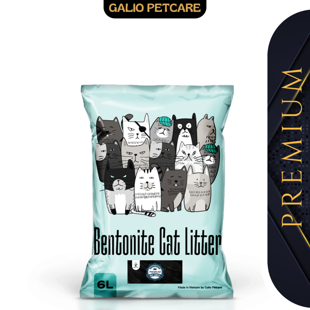 Cát vệ sinh mèo Galio Petcare Premium túi 4Kg, Galio Premium Bentonite ...