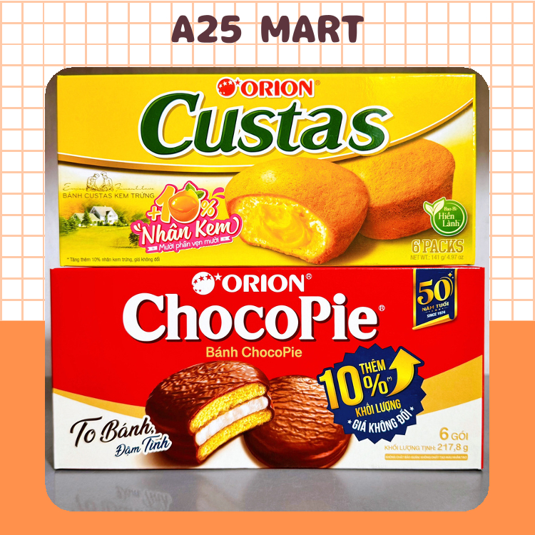 Bánh Chocopie/ Custas Orion Hộp Nhỏ 6 Cái | Shopee Việt Nam