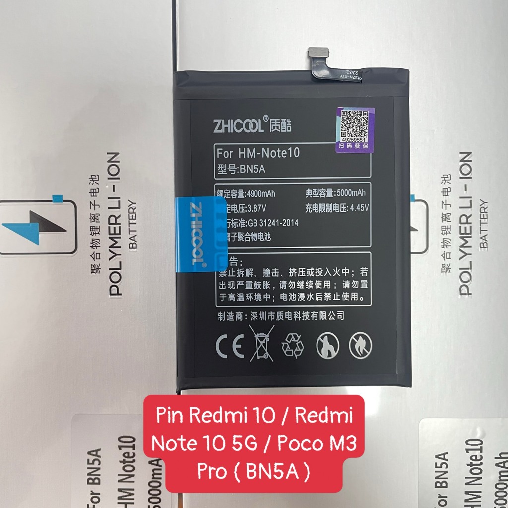 Pin Xiaomi Redmi 10 / Redmi Note 10 5g / Poco M3 PRO ( Mã Pin BN5A ...