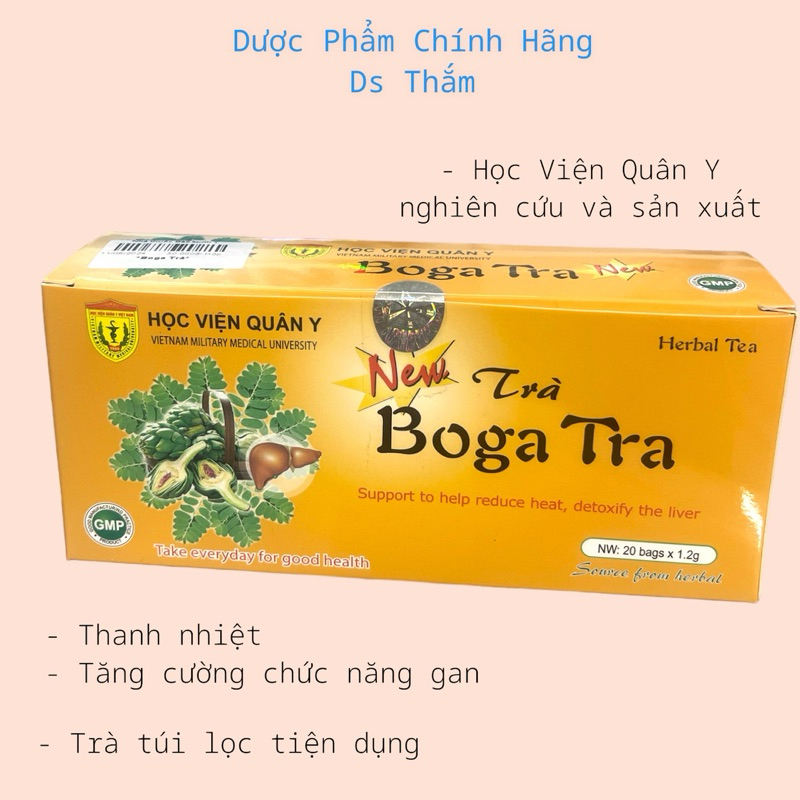 Trà bổ gan Boga Tra - Học Viện Quân Y ( hộp 20 gói trà túi lọc ...