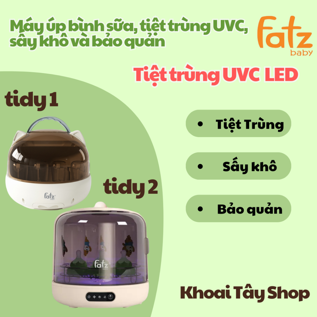 MÁY ÚP BÌNH SỮA, TIỆT TRÙNG SẤY KHÔ, BẢO QUẢN VÔ TRÙNG UVC TIDY 1 VÀ ...