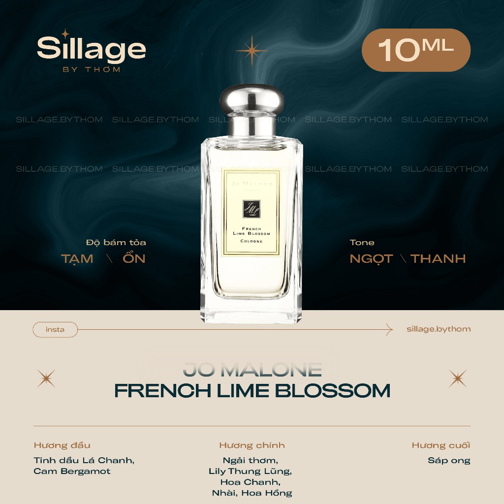 J O M A L O N E LONDON FRENCH LIME BLOSSOM COLOGNE | Mẫu thử nước hoa unisex | Shopee Việt Nam