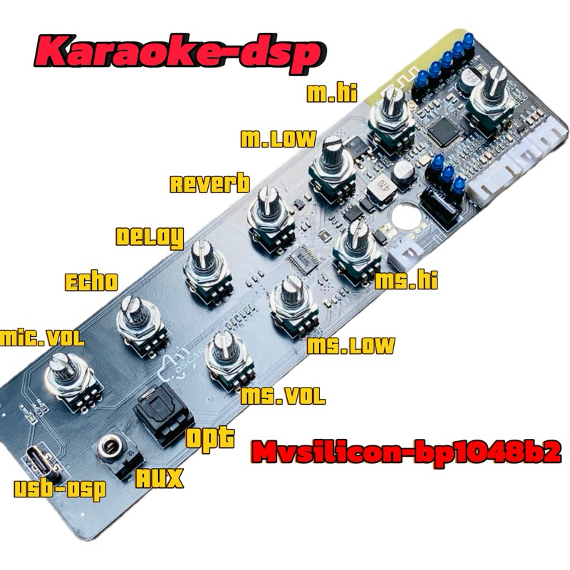 Bo mạch blutooth pre karaoke MV SILICON BP1048b2 tự do chỉnh DSP theo ý muốn. | Shopee Việt Nam