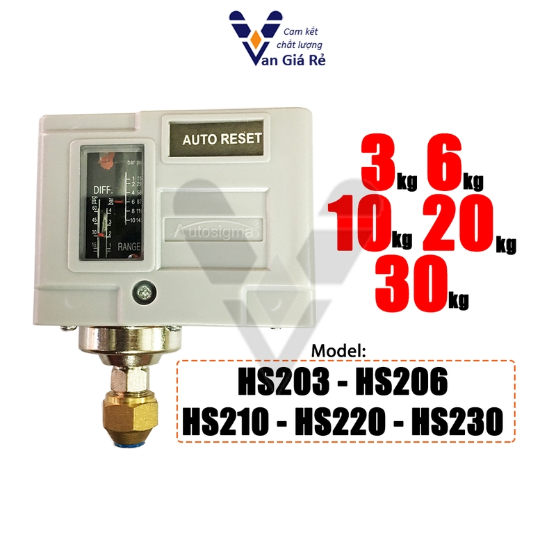 Công tắc áp suất Autosigma Hàn Quốc HS203 HS206 HS210 HS220 HS230 ...