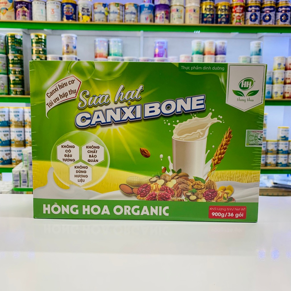 [CHÍNH HÃNG] HỘP 36 GÓI/ 900G Sữa hạt Canxi Bone - Không đường, bổ sung ...