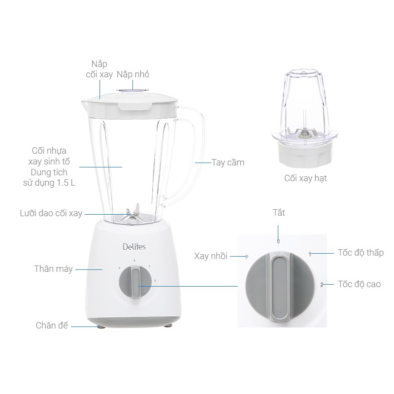 PHỤ KIỆN của máy xay sinh tố đa năng Delites BL2009 chính hãng | Shopee ...