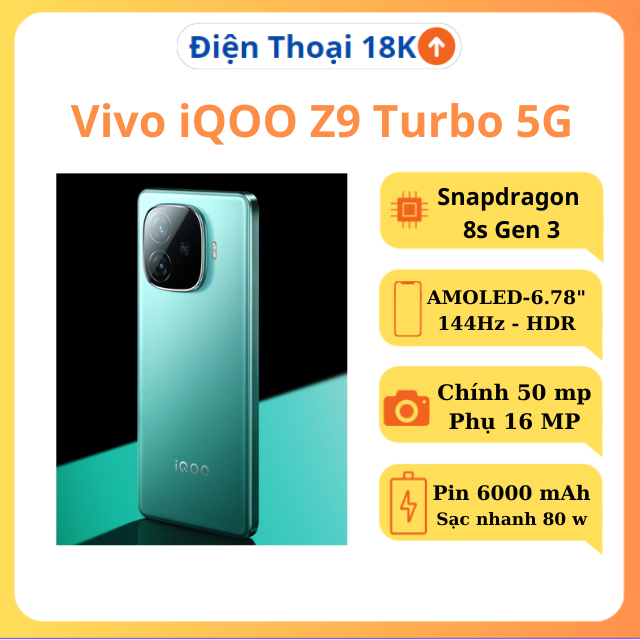 Điện thoại Vivo iQOO Z9 Turbo 5G / Snap 8s Gen 3 / Pin 6000/ Bảo Hành nguồn 3 tháng | Shopee ...