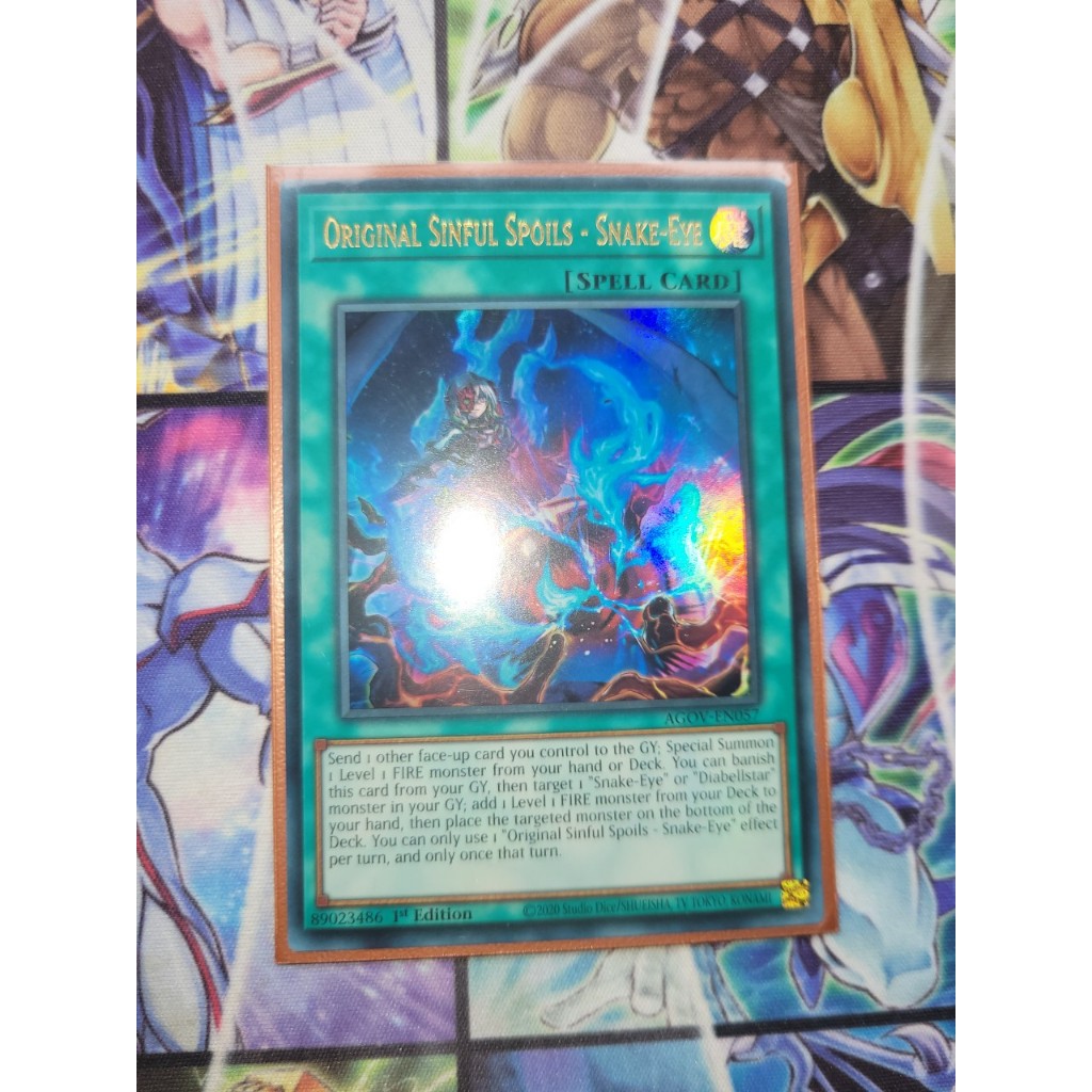 Thẻ bài Yugioh - TCG (UK) - Original Sinful Spoils - Snake-Eye / AGOV-EN057 | Shopee Việt Nam