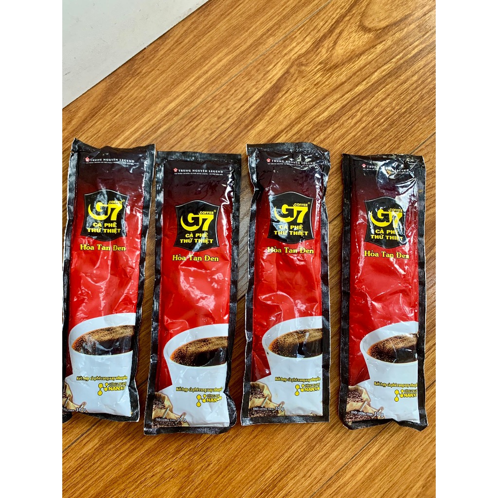 Set 10 gói cà phê G7 hoà tan đen gói lớn 30g hàng không dùng trên máy bay | Shopee Việt Nam