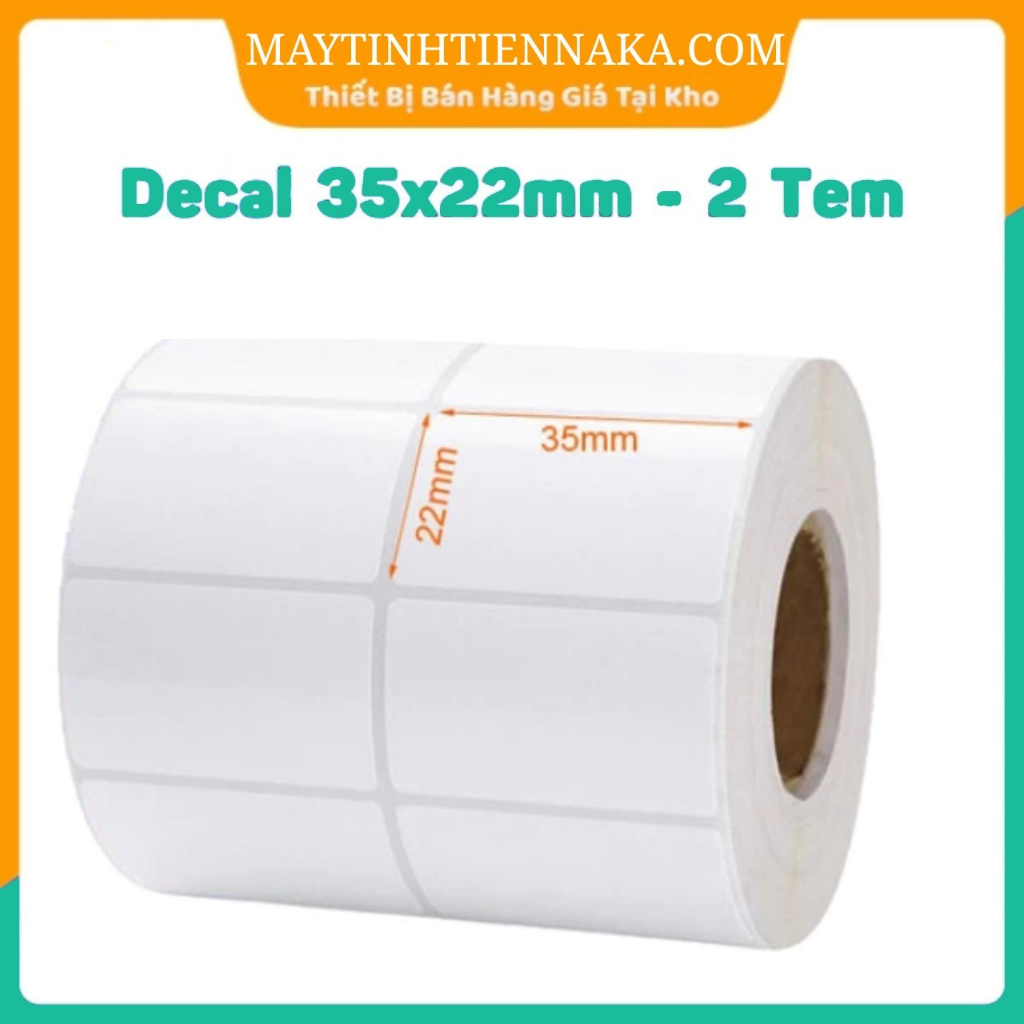 [LOẠI 1 MỸ] Decal in tem mã vạch 35*22 Giấy in nhiệt 35x22x2 Tem nhiệt ...