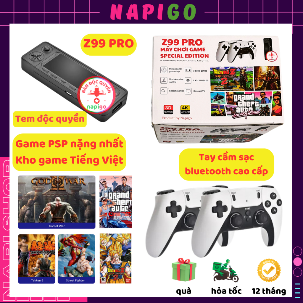 Máy chơi game Z99 PRO chuyên chơi game PSP PSX, Ram 2G Chip S905X3 siêu nhanh, tay cầm mới 2024 ...