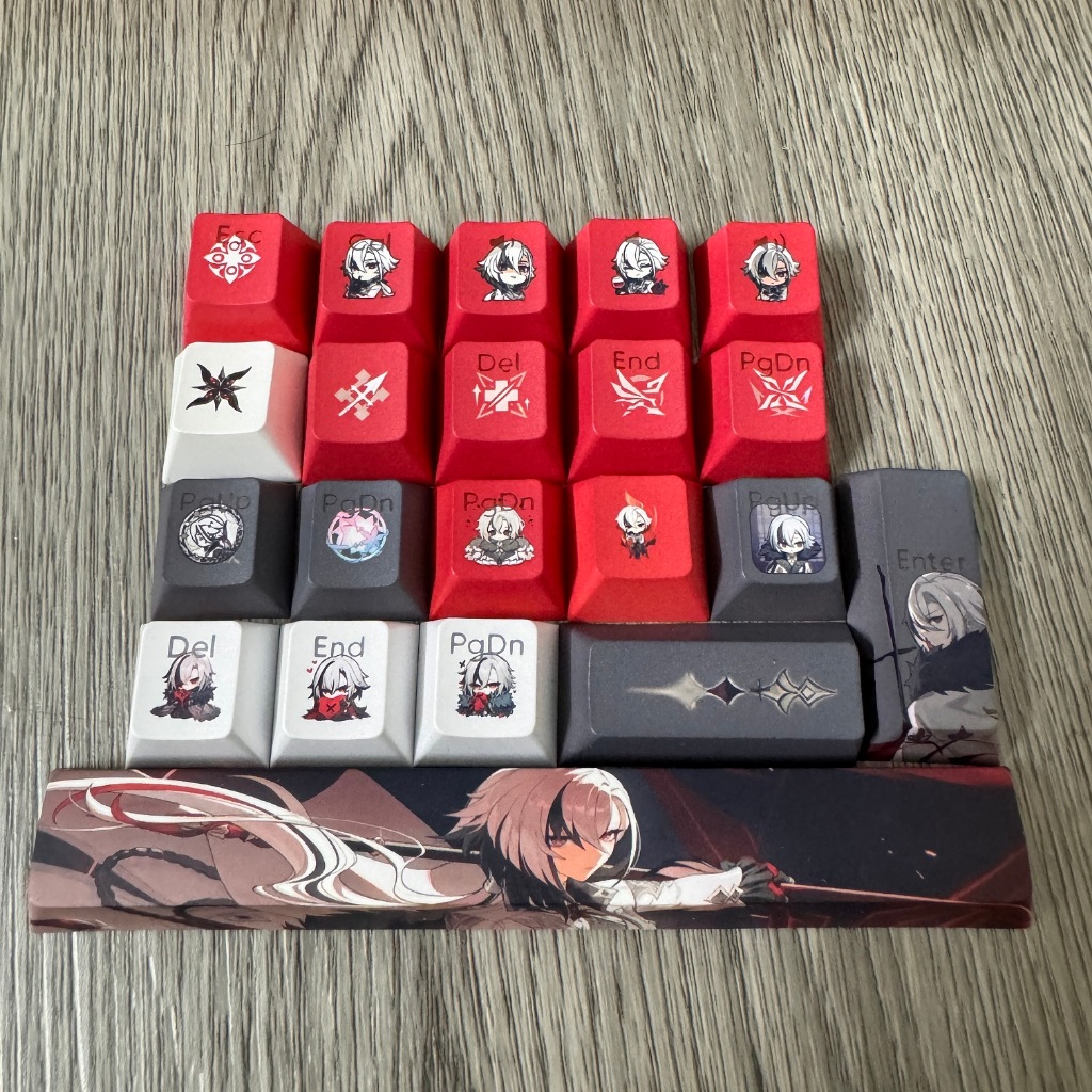 Keycap Genshin Impact Arlecchino thick PBT xuyên led in dyesub 5 mặt ...