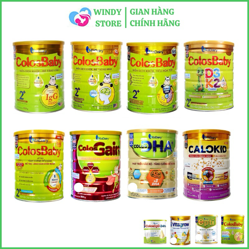 Sữa bột VitaDairy - Colosbaby Gold, IQ, Bio, D3K2, Thanh nhạt, Colos ...