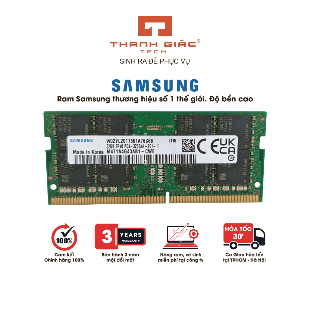 Ram Laptop Samsung 32GB Bus 3200 DDR4 - Bảo Hành 3 Năm | Shopee Việt Nam