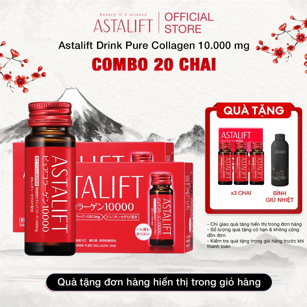 Combo Nước Uống Collagen ASTALIFT Drink Pure 10.000MG Giúp Da Mịn Mượt ...