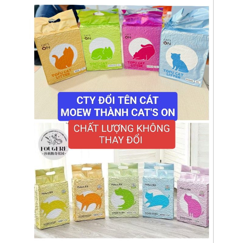 Cát đậu nành cho mèo cát CAT'S ON - CAT ON - MOEW Túi 6L 2.5KG. Cát Mew ...