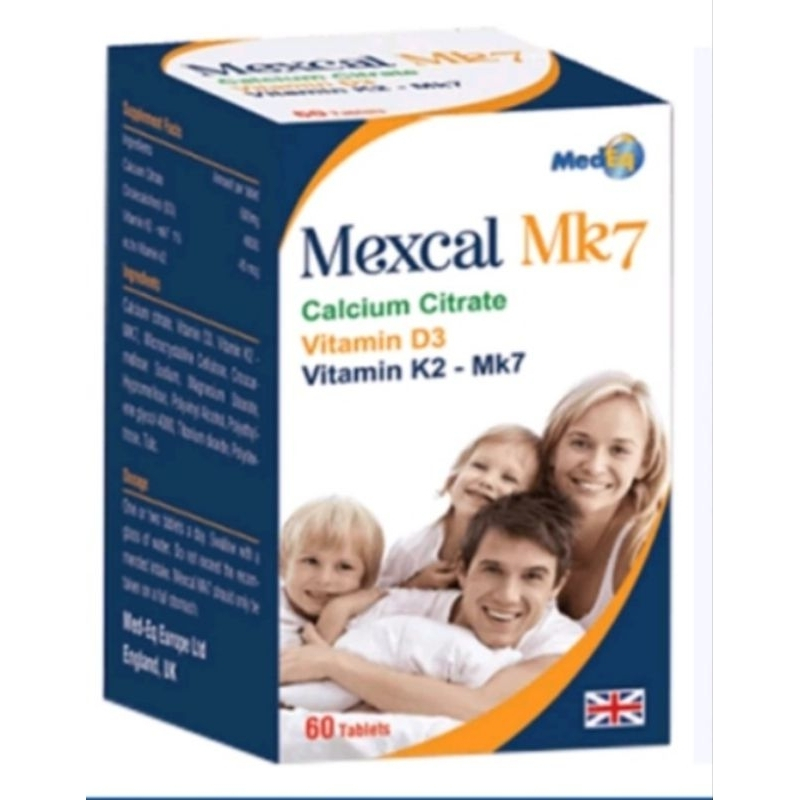 MEXCAL MK7( 60v)bổ sung canxi cho phụ nữ mang thai.ngừa loãng xương ở ...