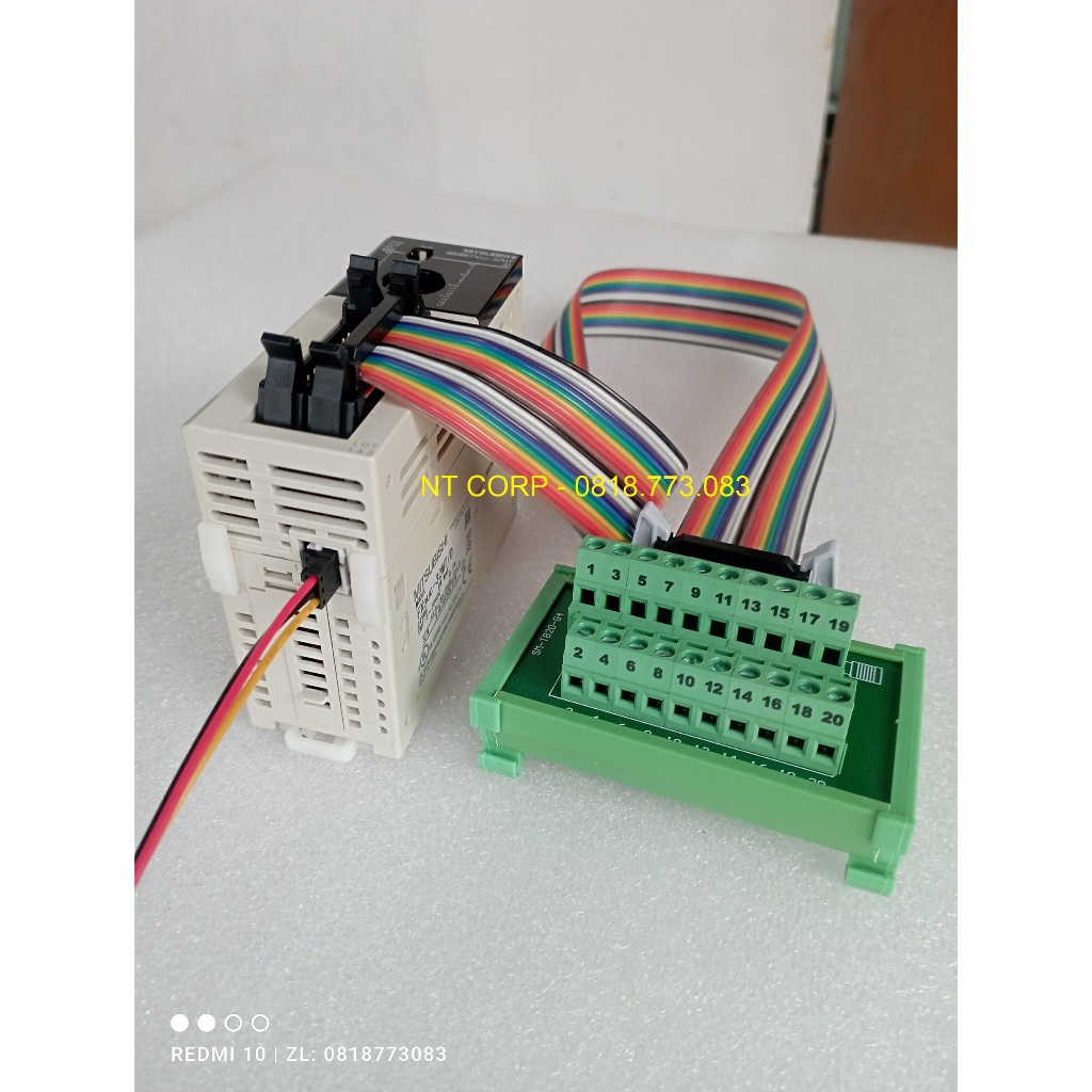 Cáp dẹt, cầu đấu Input/Output 20pin cho PLC FX2NC, FX3GC, FX3UC, FX5UC ...