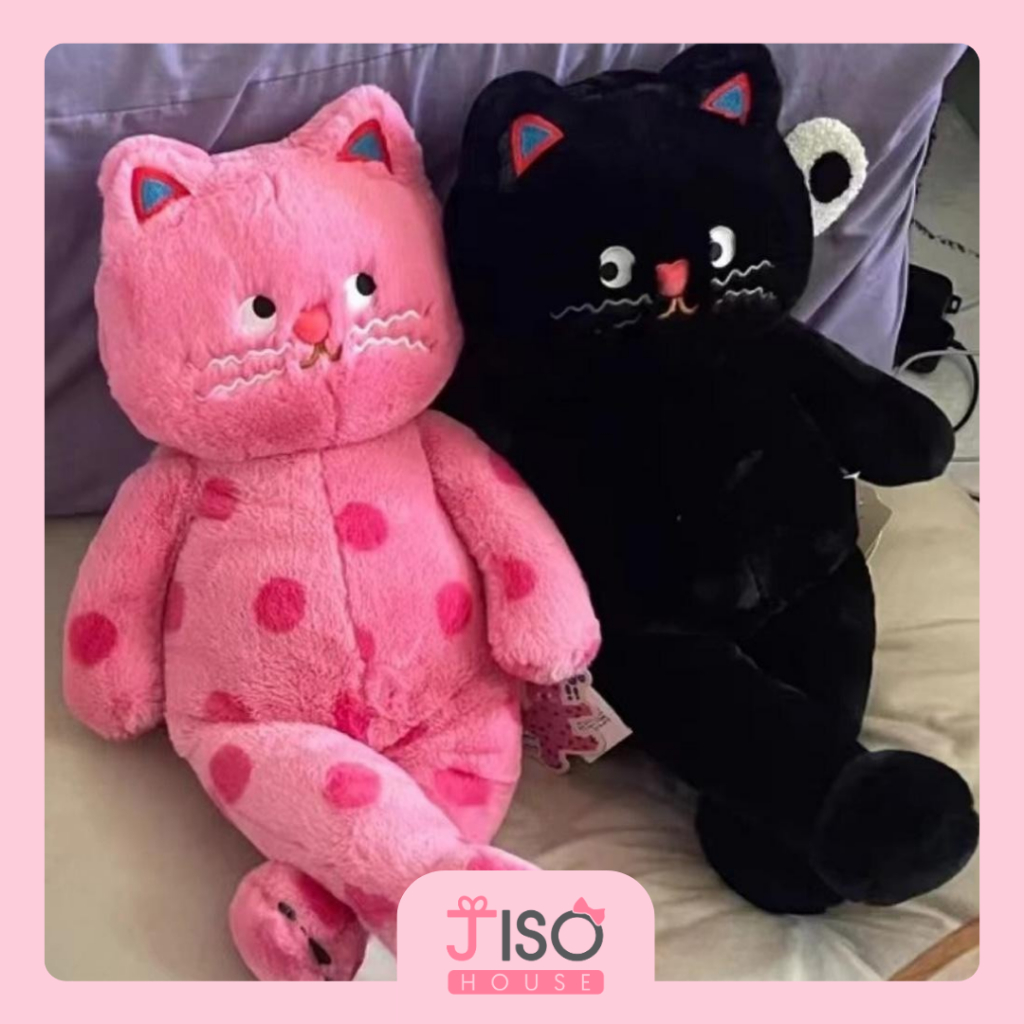 [HOẢ TỐC-HCM] Gấu Bông Mèo Chấm Bi Dễ Thương Hài Hước Size 40cm- JISO ...