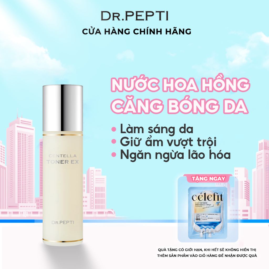 Nước Hoa Hồng Dưỡng Da Cấp Ẩm, Căng Bóng Dr.Pepti Centella Toner Ex 180ml | Shopee Việt Nam