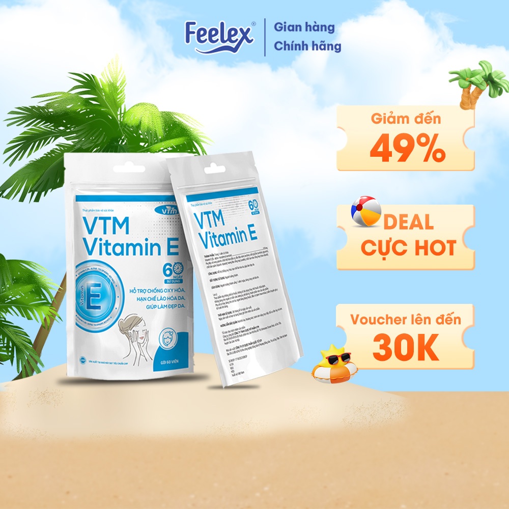 Viên uống bổ sung vitamin E VTM tăng cường sức khỏe, hỗ trợ chống oxy ...