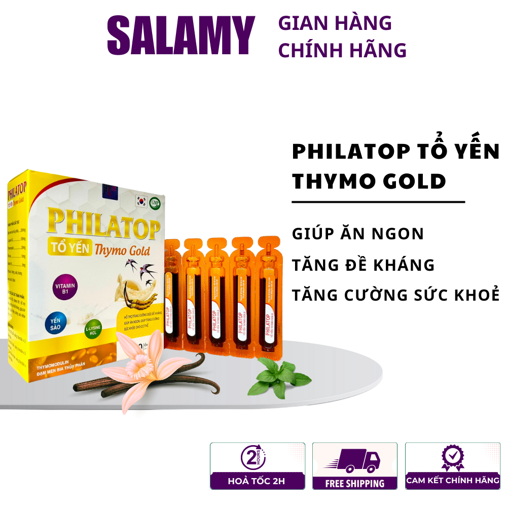 PHILATOP TỔ YẾN Thymo Gold ăn ngủ ngon, bồi bổ cơ thể tăng sức khỏe, hỗ ...