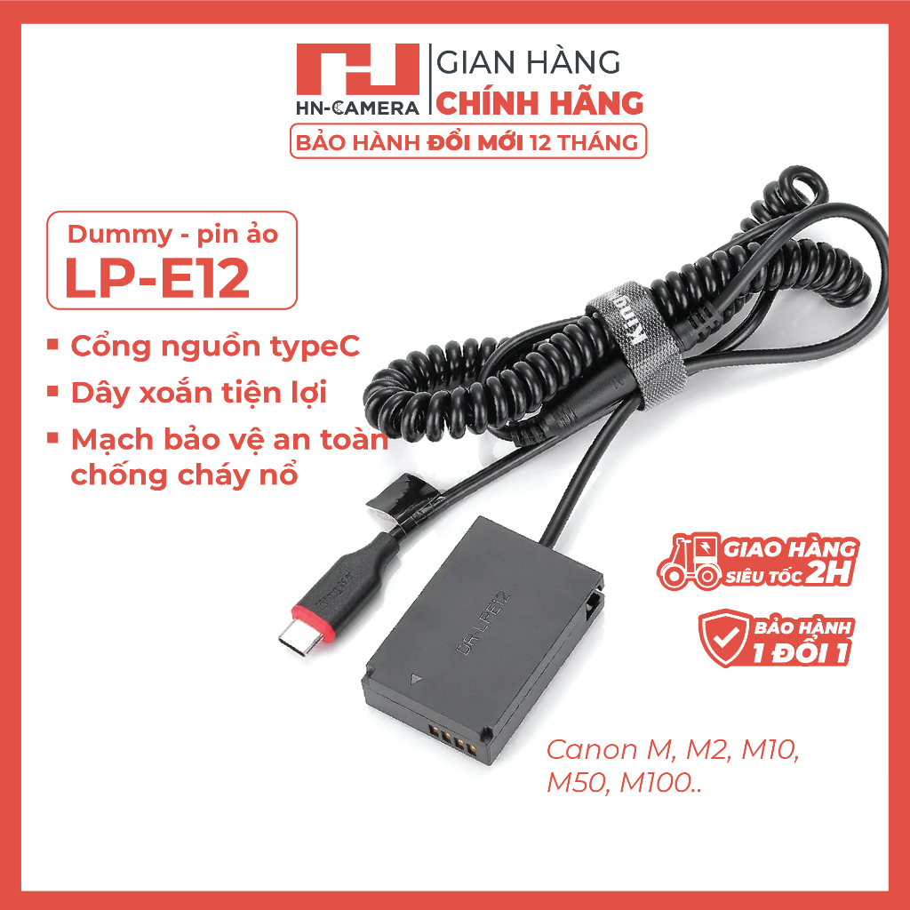 Pin Dummy Kingma cho Canon LP-E12 | Shopee Việt Nam